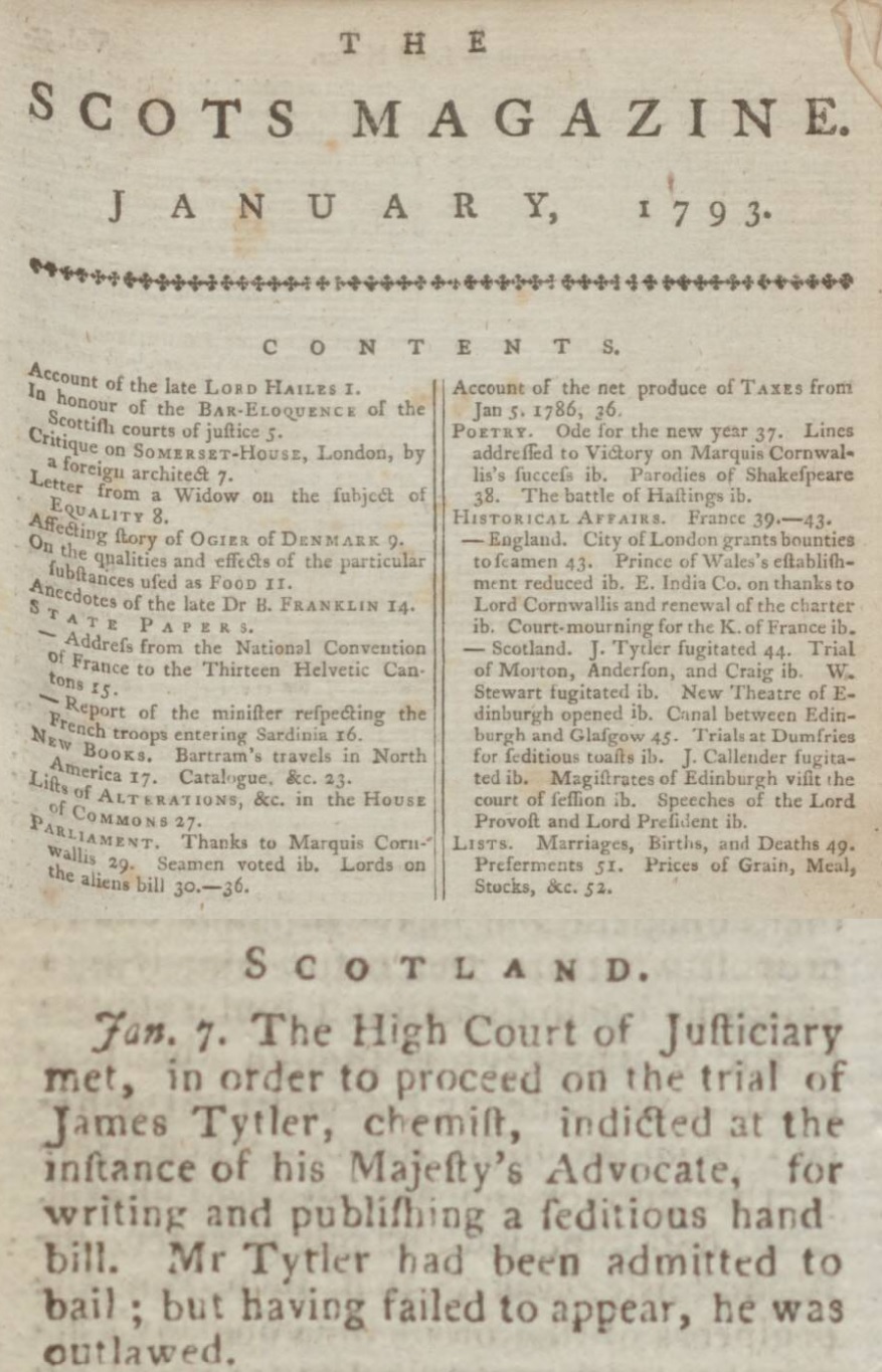 15th of September – Random Scottish History